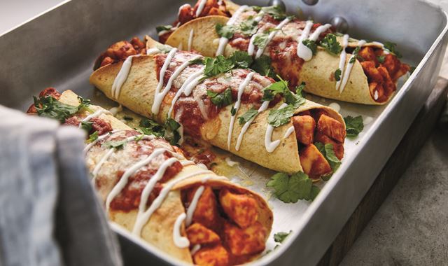 Gegratineerde enchilada's met kip recept | Santa Maria